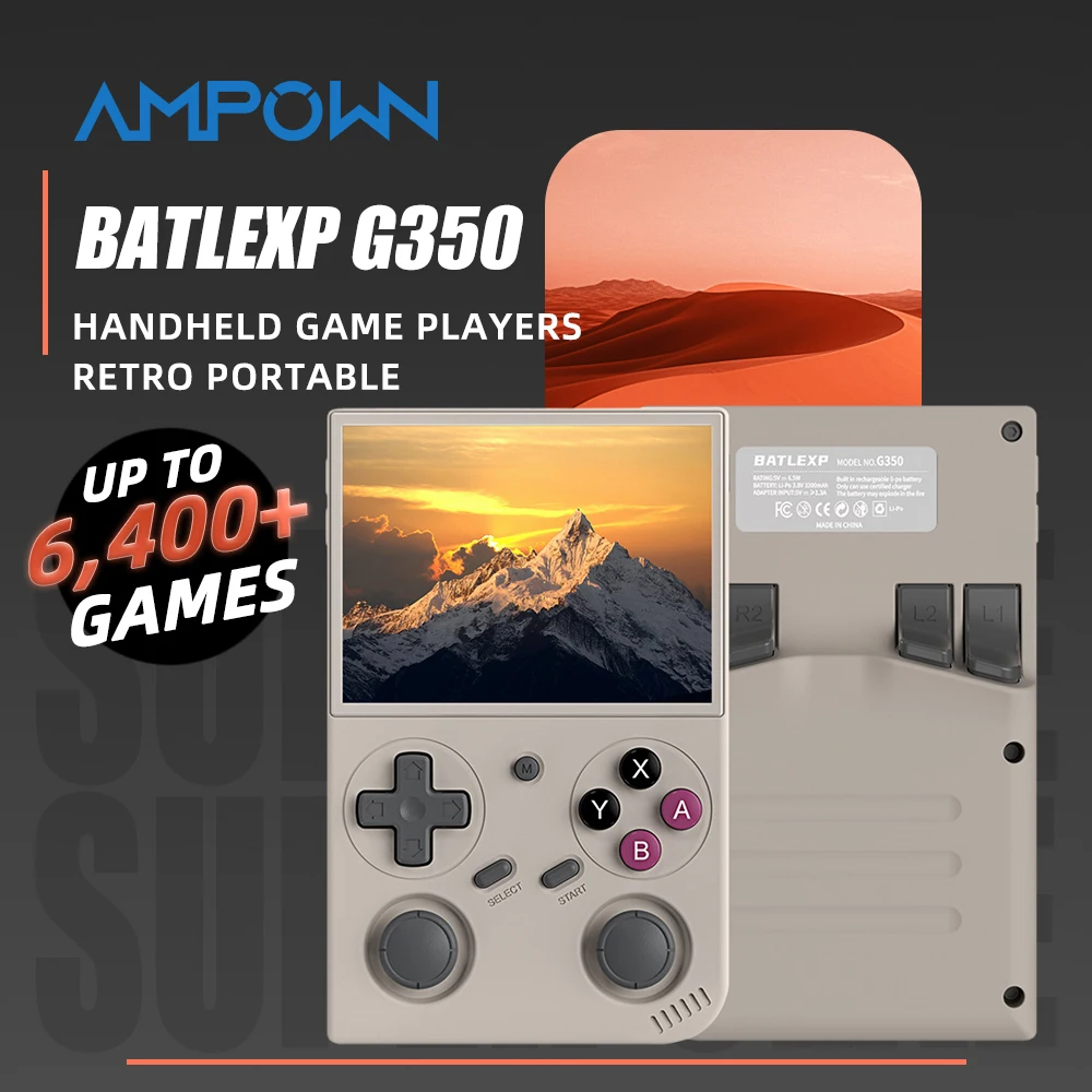 BATLEXP G350 Портативный игровой плеер 3.5", черный | AliExpress