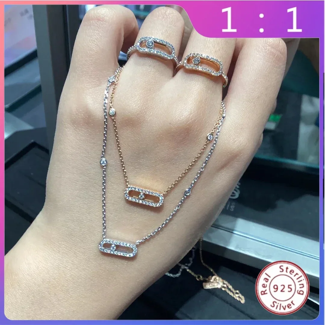 Ожерелье из стерлингового серебра S925 пробы для женщин, одиночный мобильный телефон с ...