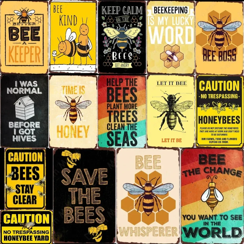 Металлический знак "Bee Kind" | AliExpress