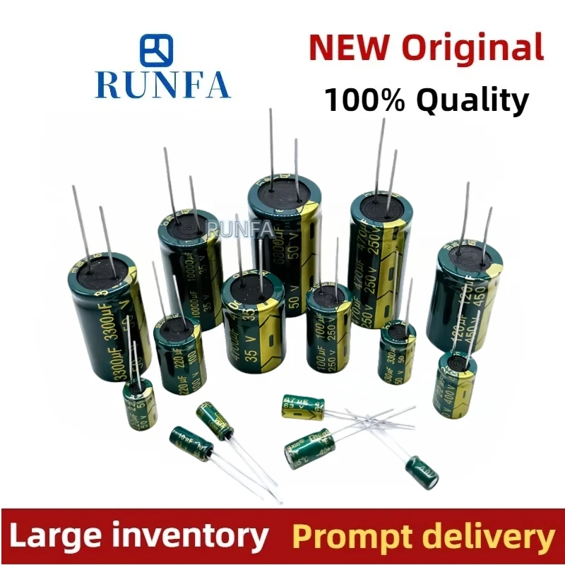 High Frequency Electrolytic Capacitor 6.3V 10V 16V 25V 35V 50V 400V 22UF 100UF 220UF 330UF 470UF ...