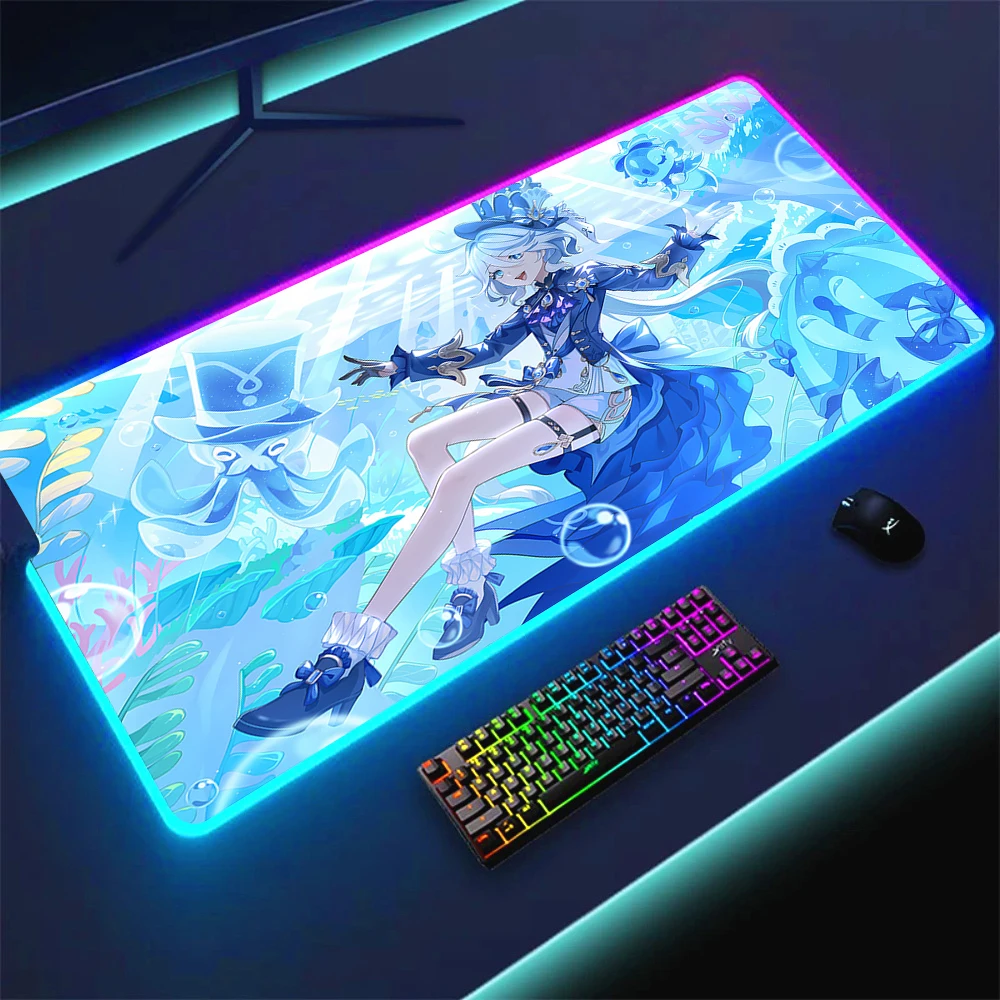 Коврик для мыши Furina RGB Genshin Impact | AliExpress