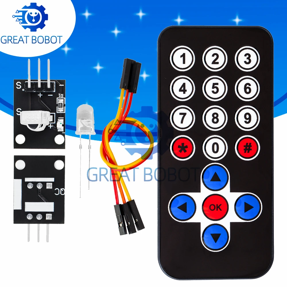 Инфракрасный пульт дистанционного управления HX1838 Baishundianzi ...