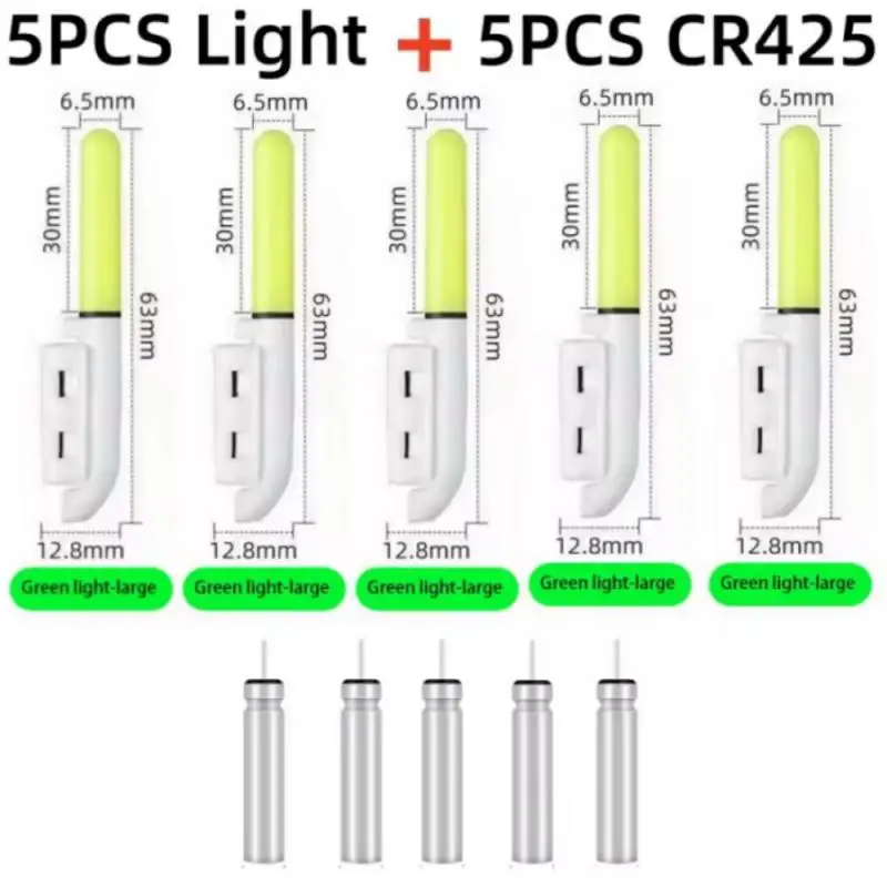 Fishing Light Stick Rod LED CR425 3.6V Lithium Battery USB Charge Kit ...