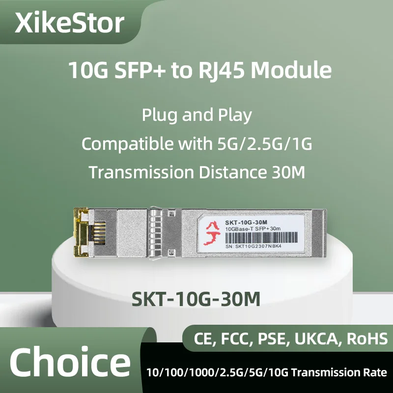 XikeStor SKT-10G-30M модуль SFP+ к RJ45 10Гбит | AliExpress