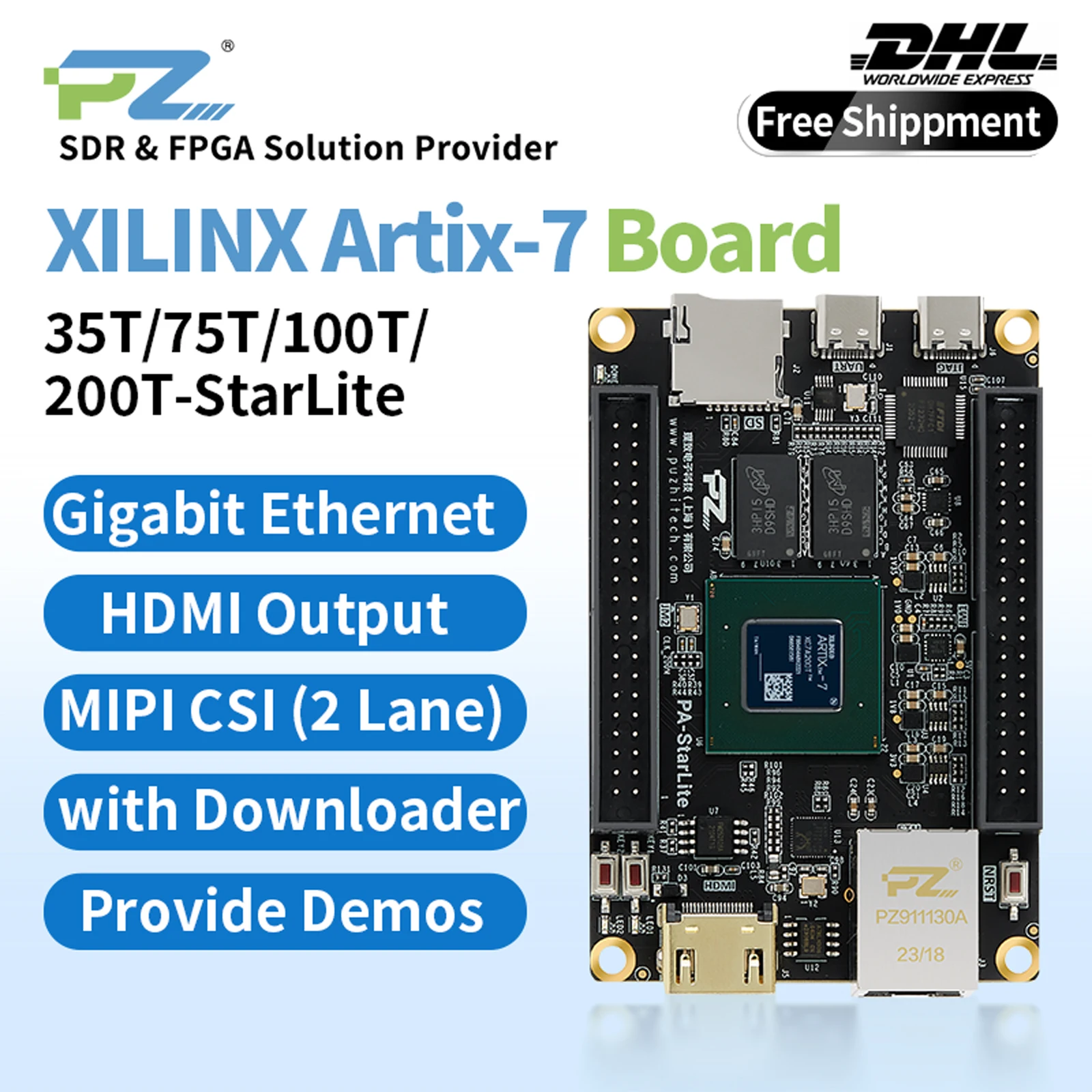 Демонстрационная плата FPGA Xilinx Artix-7 PZ | AliExpress