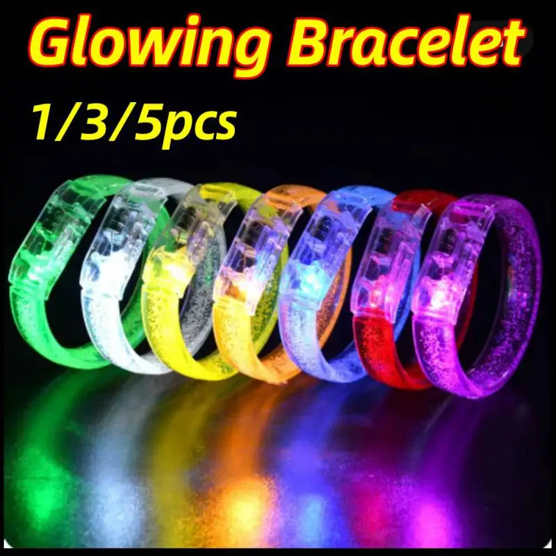 LED Light Up Bracelets Neon Glowing Bangle Luminous Wristbands Night ...