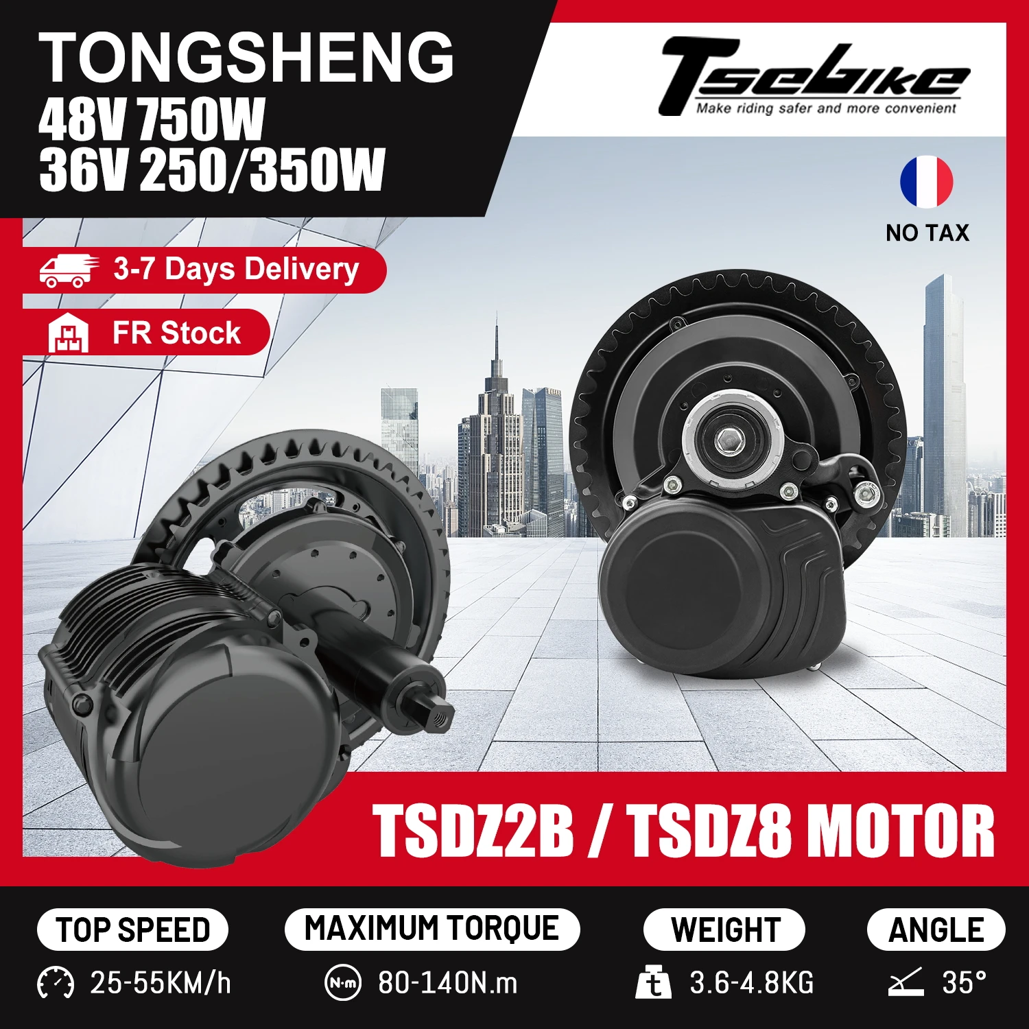 Комплект двигателя для электровелосипеда Tongsheng tsdz2b 36В 250Вт ...