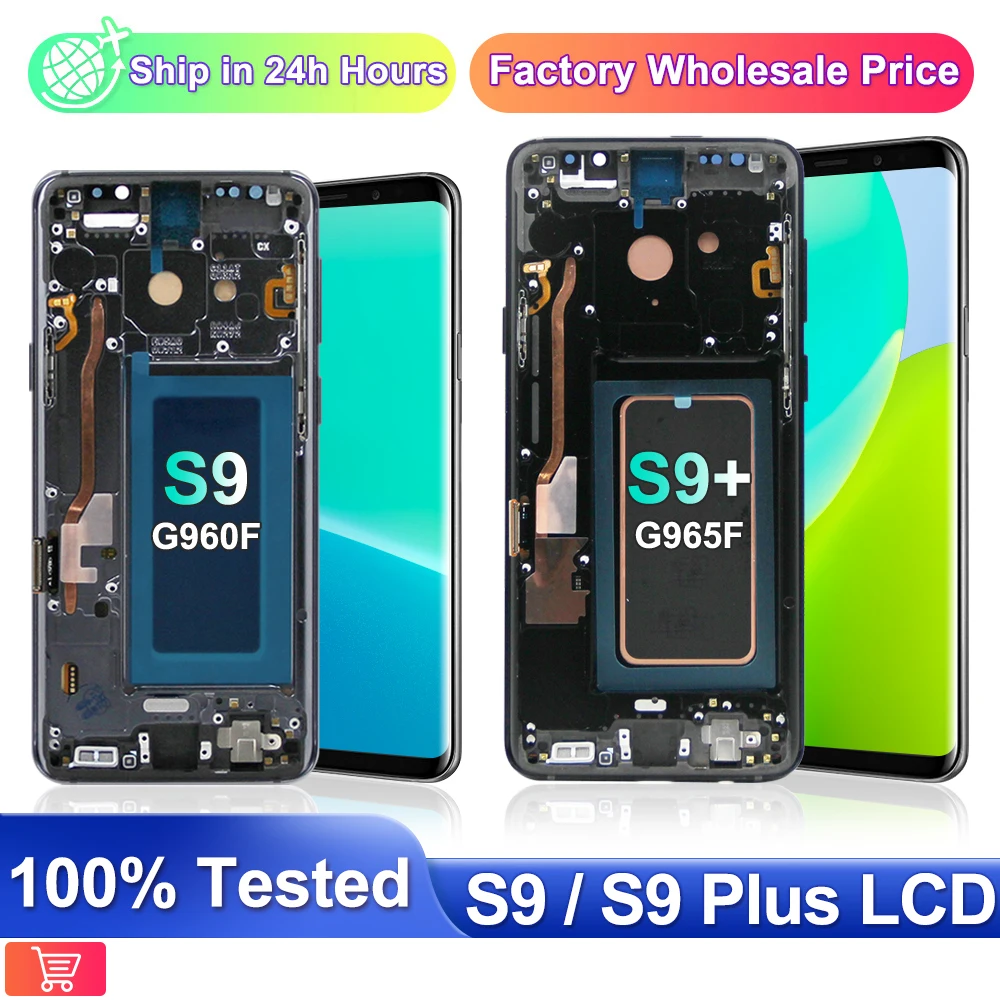 ЖК-дисплей 6,2 дюйма S9 + AMOLED для Samsung Galaxy S9 Plus G960F G960 ...