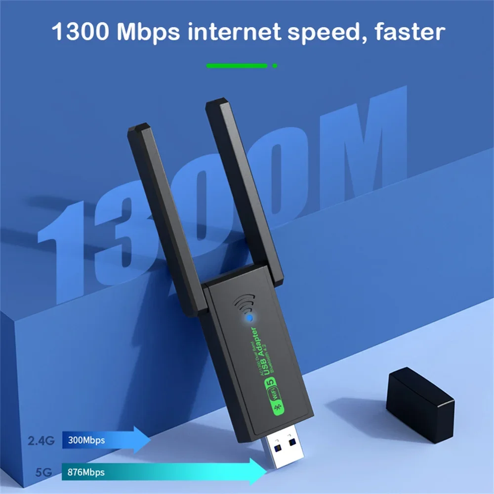 ICANING Беспроводной адаптер WiFi Bluetooth USB 3.0 AC1300 | AliExpress