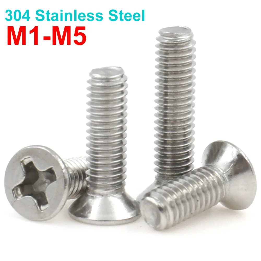 20-200 шт. M2 M2.5 M3 M3.5 M4 M5 304 Плоский винт с потайной головкой из нержавеющей стали ...