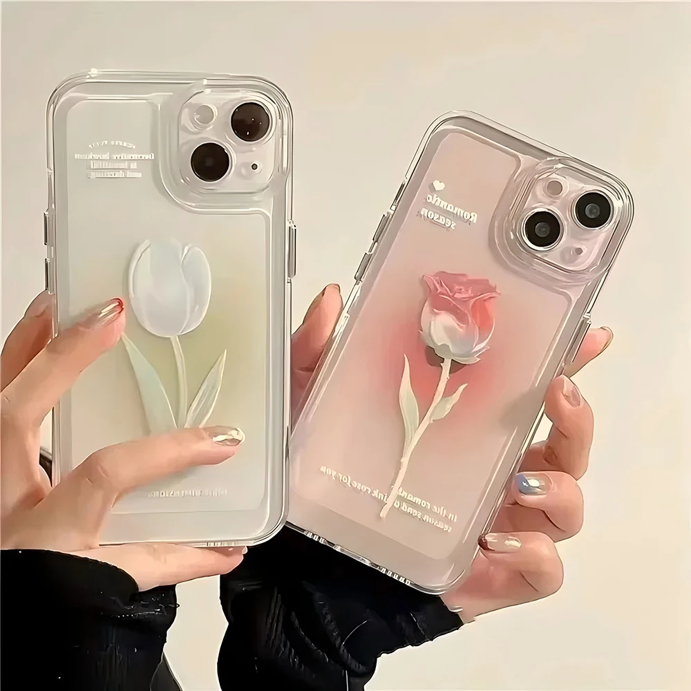 Tulip Luxury Phone Case For vivo V40 V30e V29e V27 V25 V23 Y28 Y03 Y17s ...