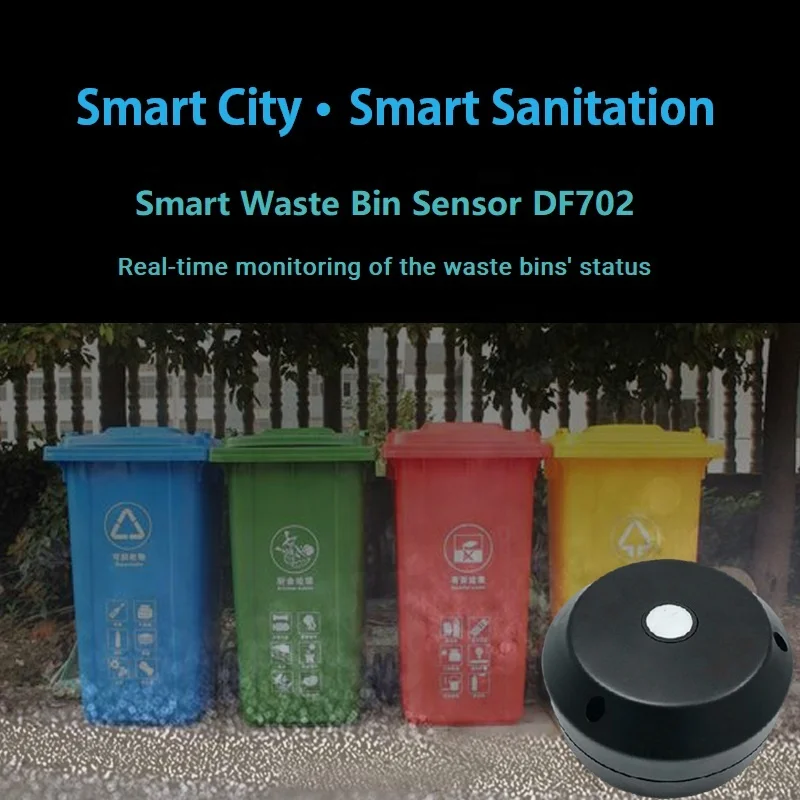 GPRS/ 4G/ NB-IoT/ Lorawan/ Sigfox Smart WASTE BIN SENSOR For Waste ...