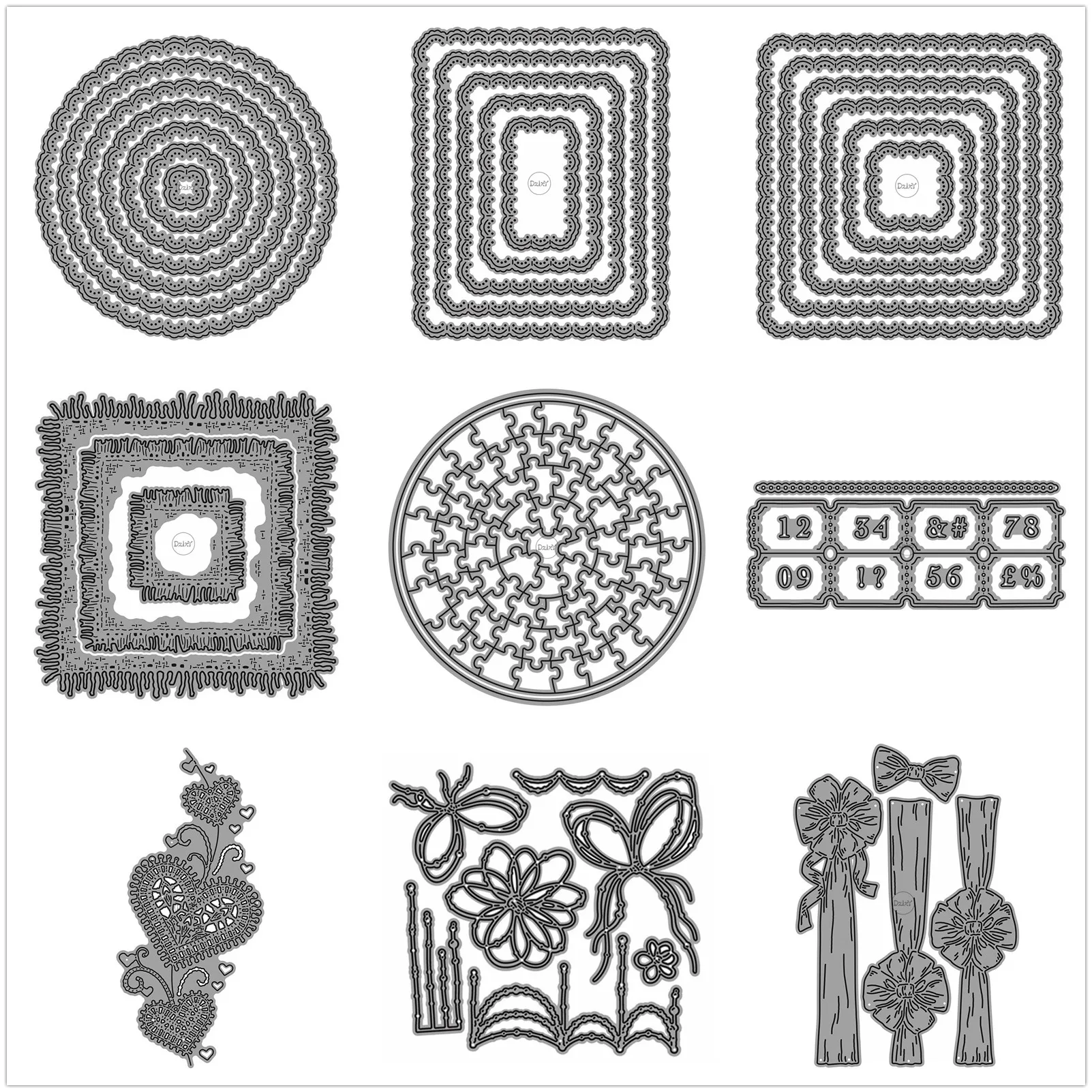 (17 видов стилей) кружевная рамка, этикетка, металлические Вырубные ...