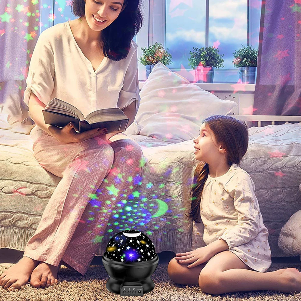 LED Projector Light Star Night Light Starry Sky Rotating Galaxy ...