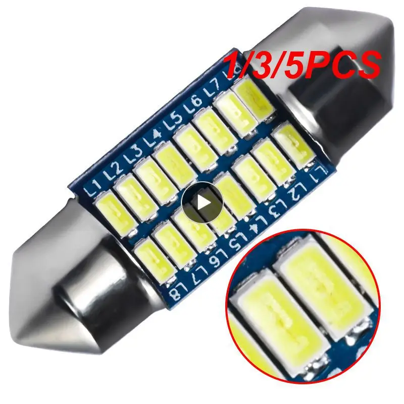 1/3/5PCS Festoon Car LED Interior Reading Light 4000K Warm White C5W C10W 31mm 36mm 39mm 41mm ...