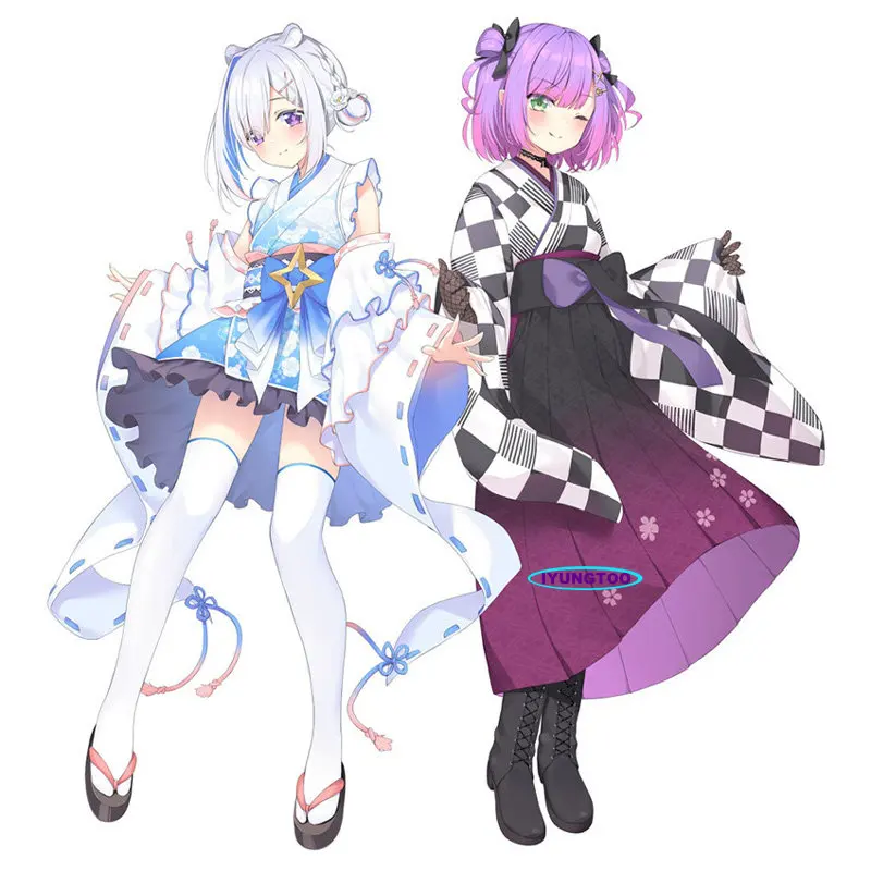 Anime VTuber Tokoyami Towa Cosplay Kimono Set Hololive Production ...