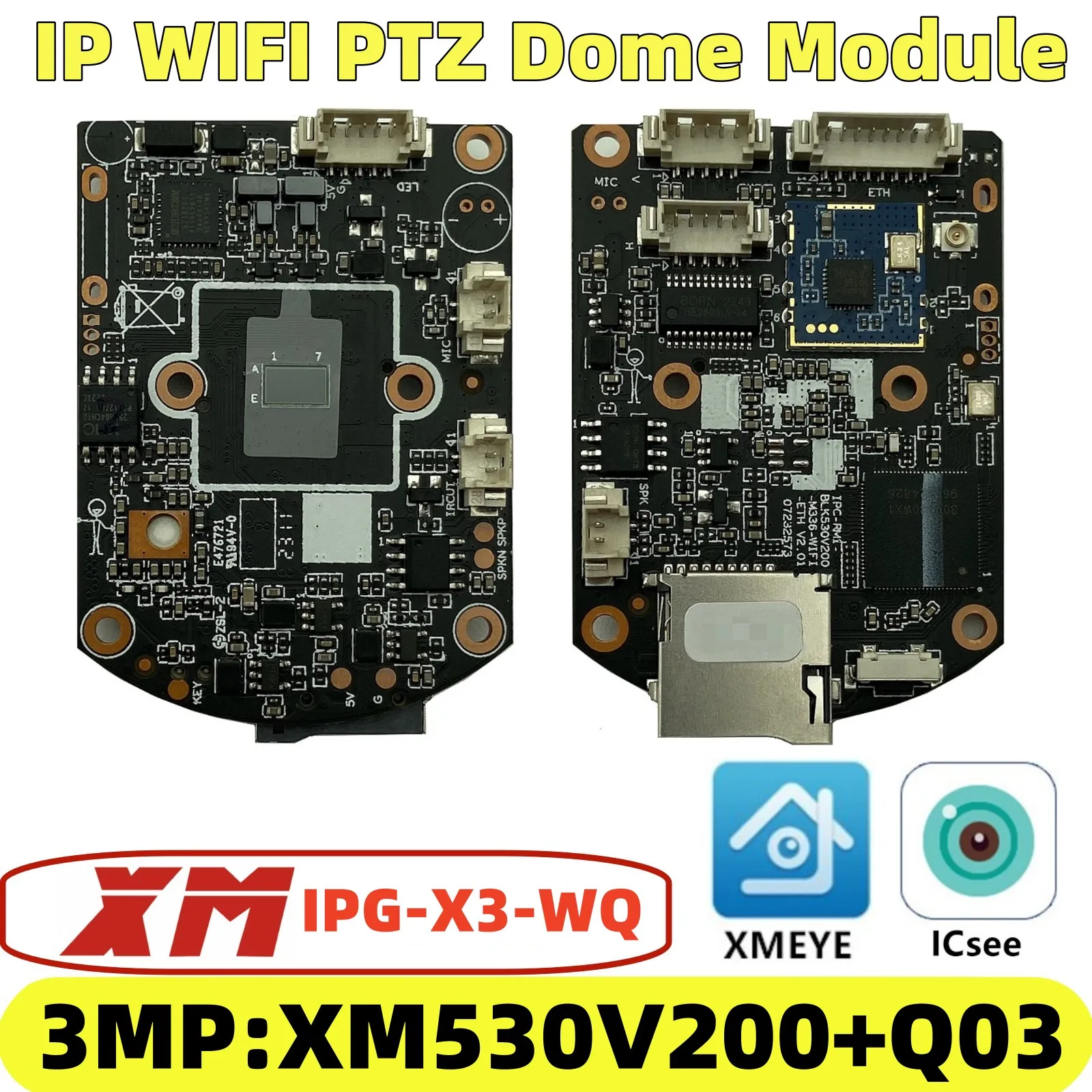Плата модуля Wi-Fi 3MP XM IP Camera XM530 + Q03 2304*1296 P2P ICsee ...