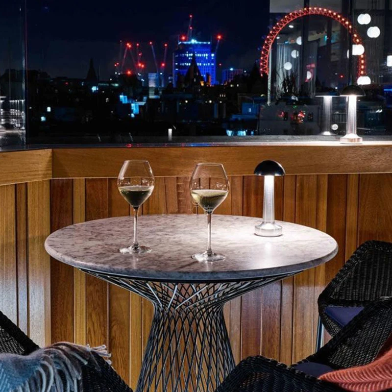 Bar Table Lamp Touch Dimmable Chargable Simple LED Lighting Fixture for ...