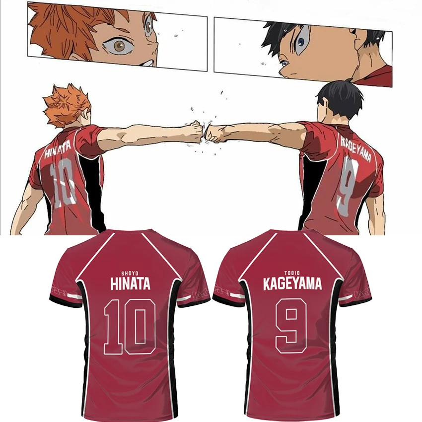 Мужские футболки Haikyuu Fukurodani красные полиэстер | AliExpress