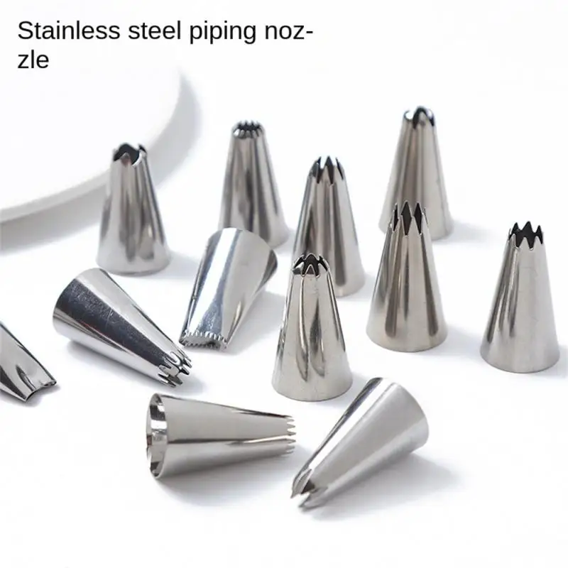 Stainless Steel Nozzle Tips DIY Cake Decorating Tool Icing Piping Cream ...