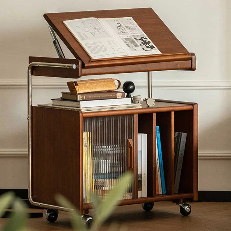 Скандинавские деревянные журнальные столики с колесами боковой столик европейская мебель для