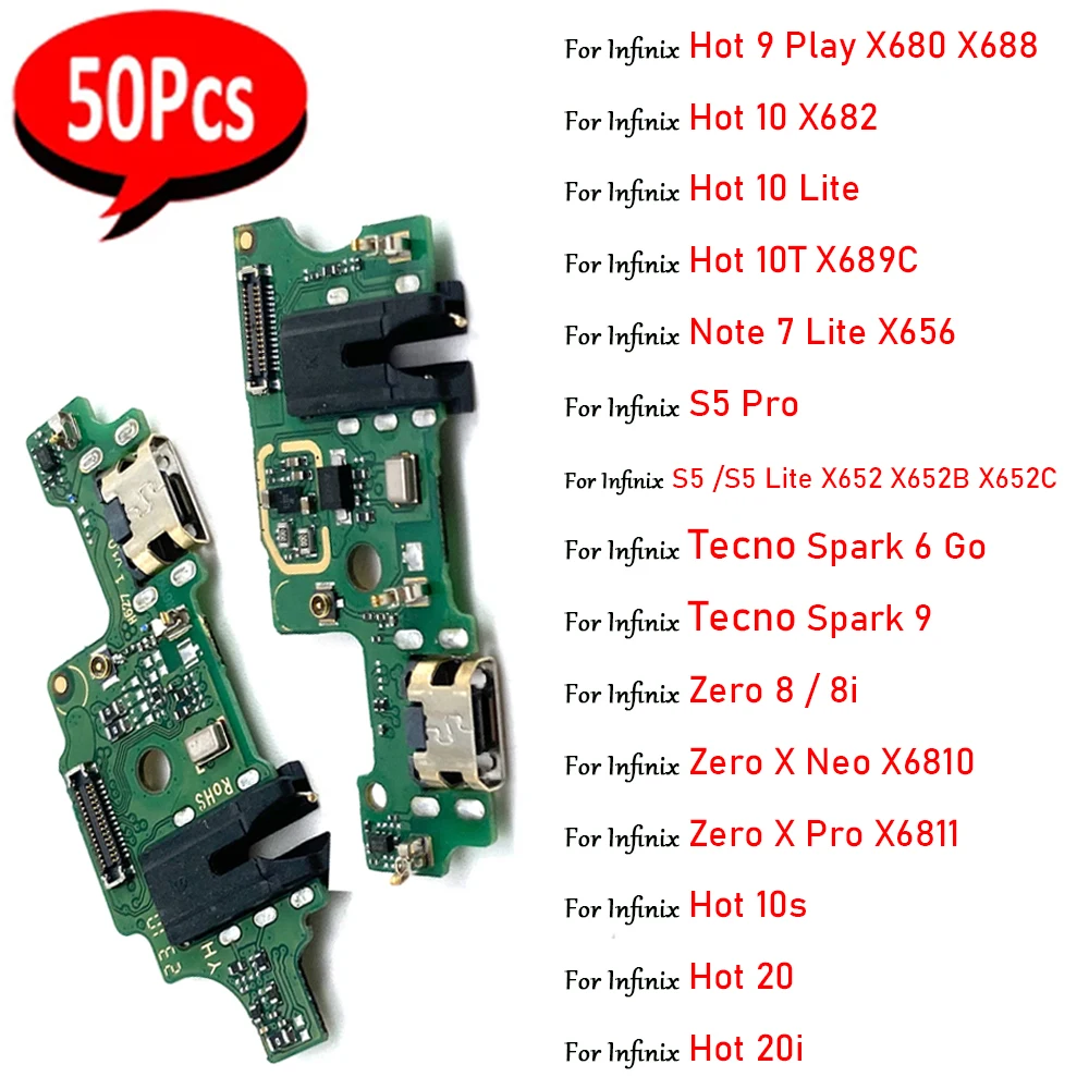 50 шт., детали для USB-кабеля для Infinix Hot 9 Play X680 X688 10 X682 ...