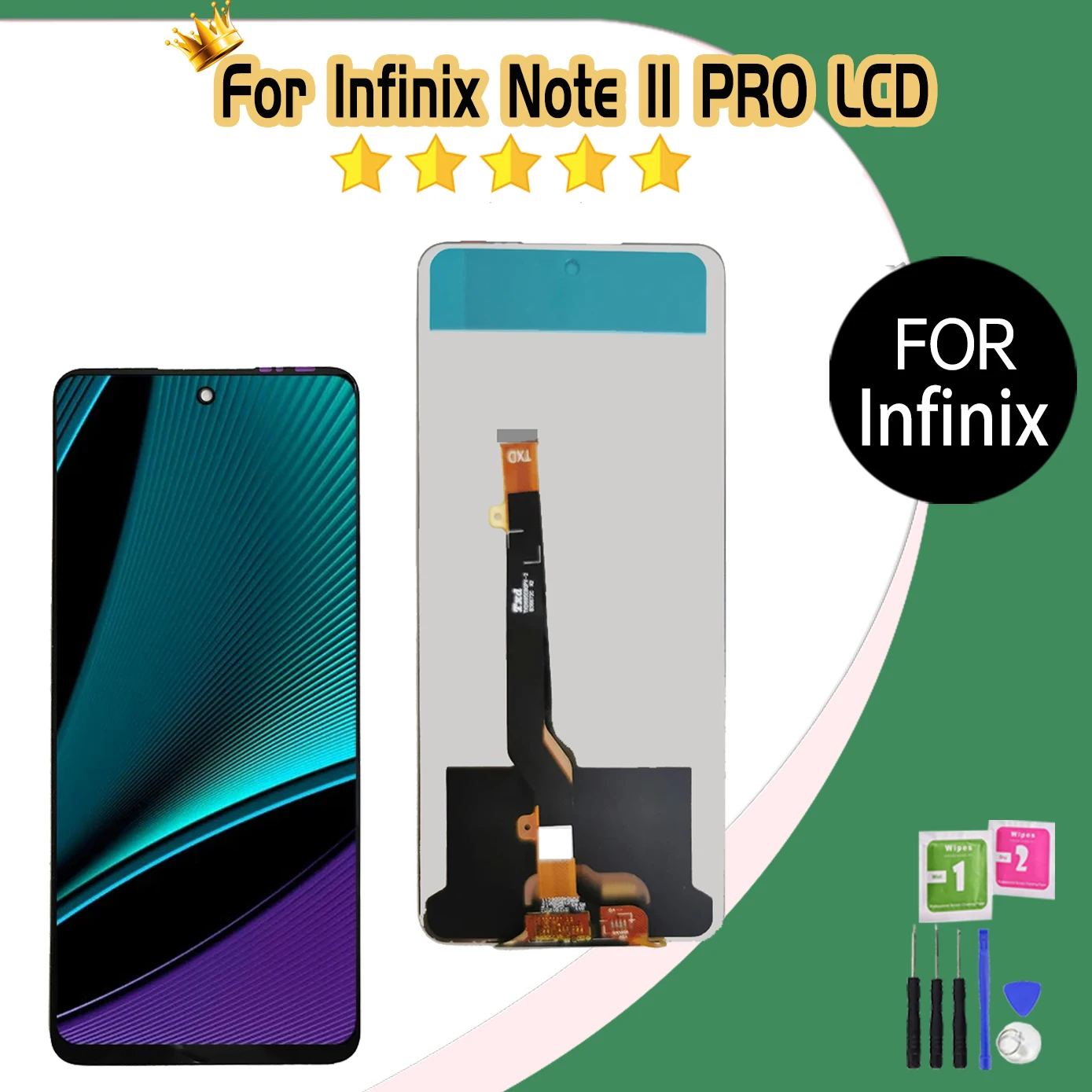 100% протестировано 6,95 "для Infinix Note 11 Pro X697 ЖК-дисплей с ...
