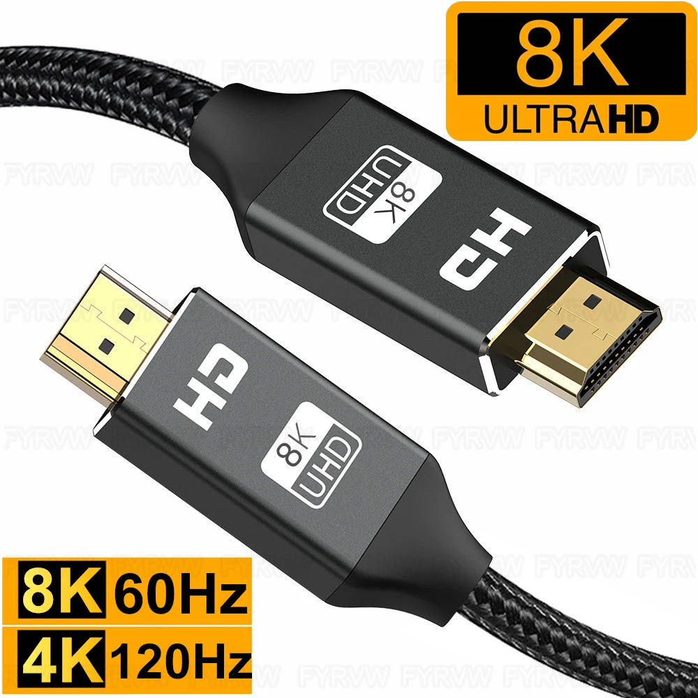 8K HDMI-совместимый кабель HDTV кабель 8K 4K @ 120 Гц eARC HDR 8K HDTV ...