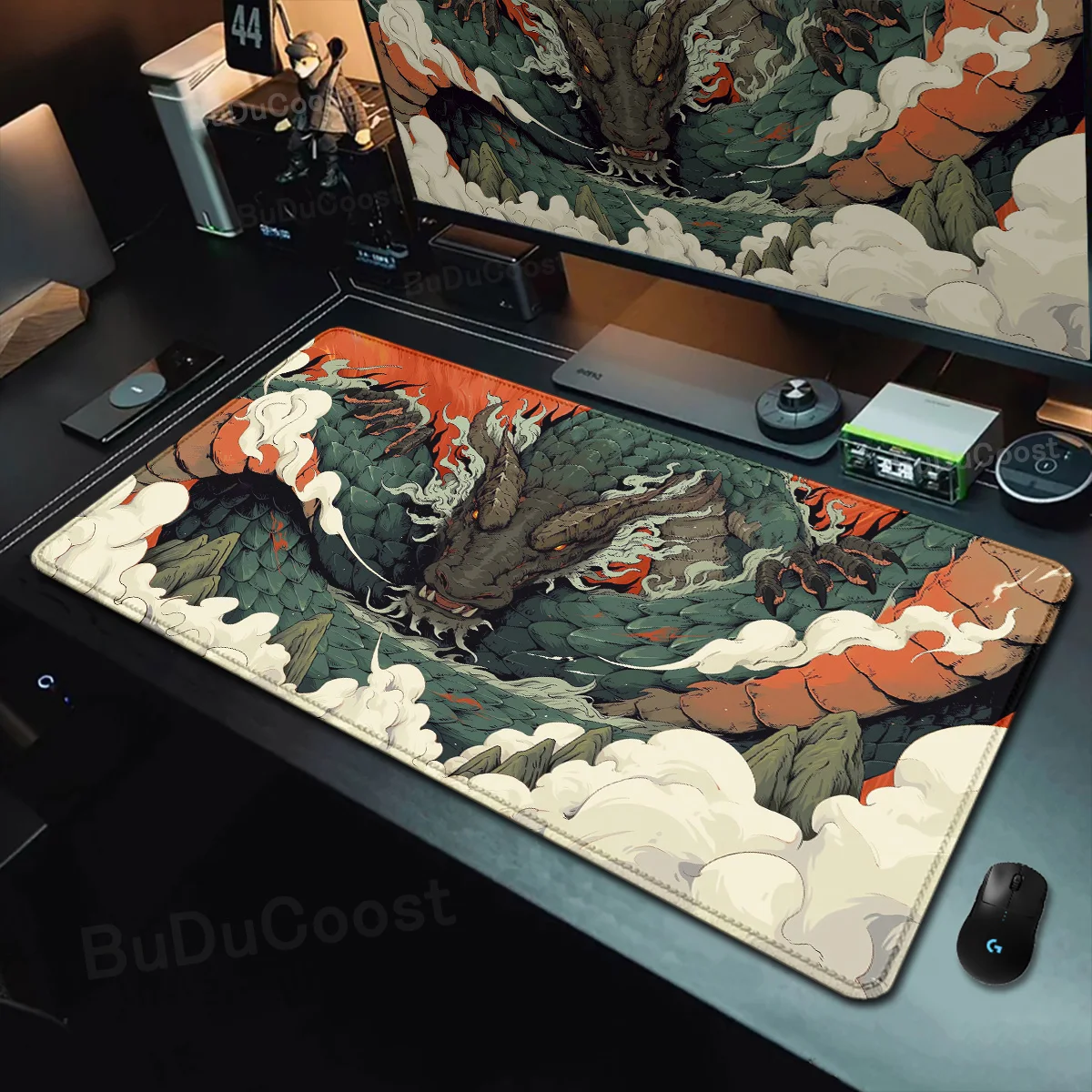 Xxl Gamer Laptop Desk Mat Large Mouse Pad Japanese Dragon Gaming ...