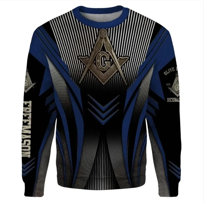2025 Mason Freemasons Men's Sweatshirt Clothes 3D Print Freemason ...