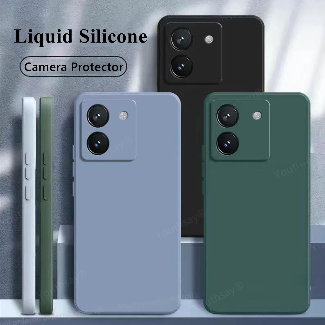 Для Poco M7 Pro 5G Жидкий силиконовый чехол Poco M7 Pro Cover Fundas ...