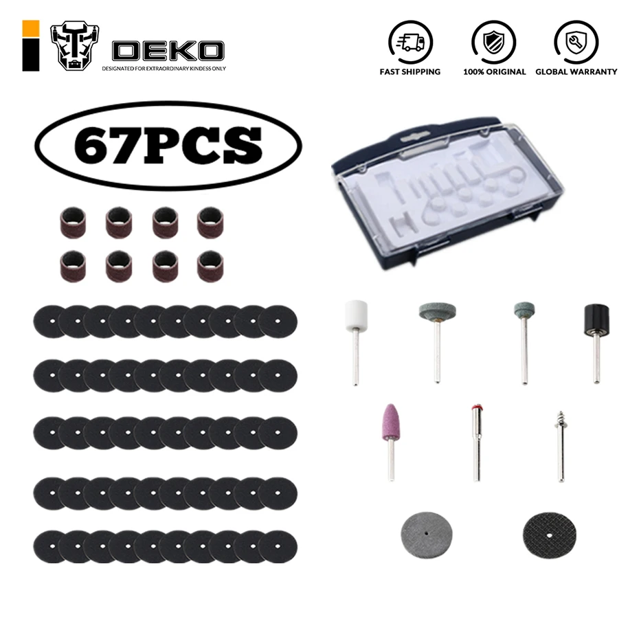 Набор насадок DEKO для гравировки, набор абразивных роторных ...