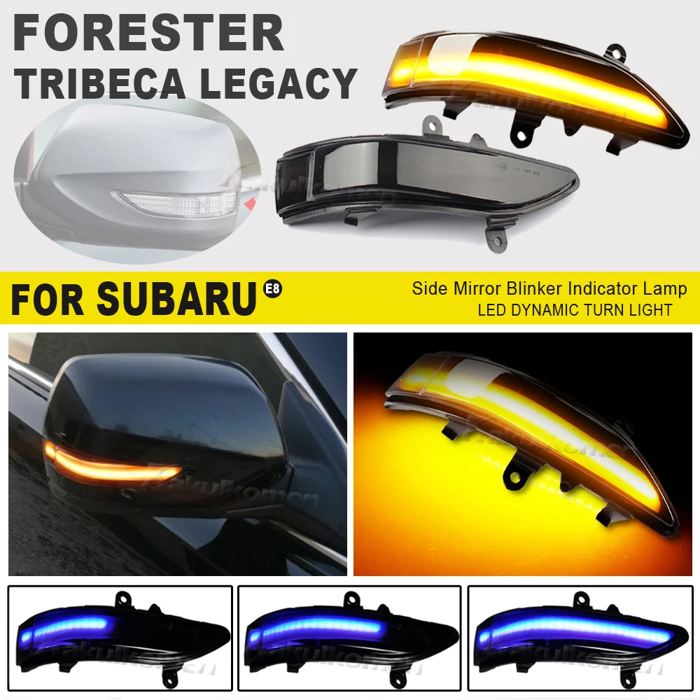 Динамический мигающий указатель для Subaru Legacy BL BP BM BR Outback Tribeca 2009 2011 Forester ...
