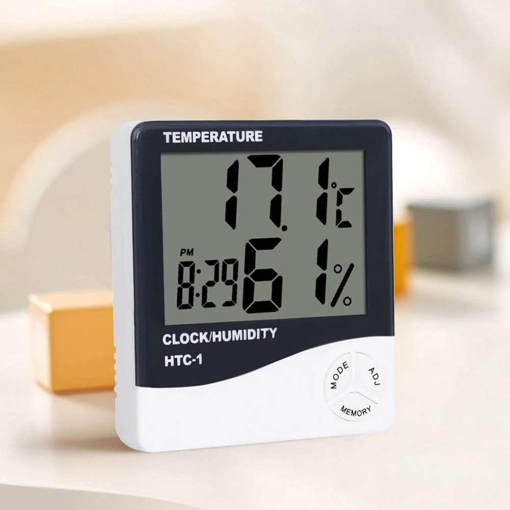 Digital Thermometer Hygrometer LCD Display Temperature Gauge Portable ...