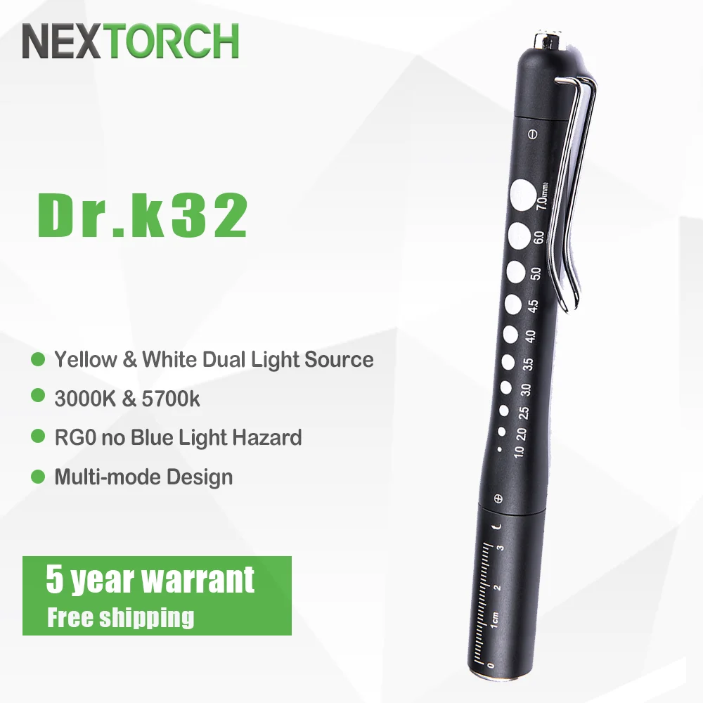 NEXTORCH Dr. K32 5000KПрофессиональный медицинский фонарик, фонарик в ...