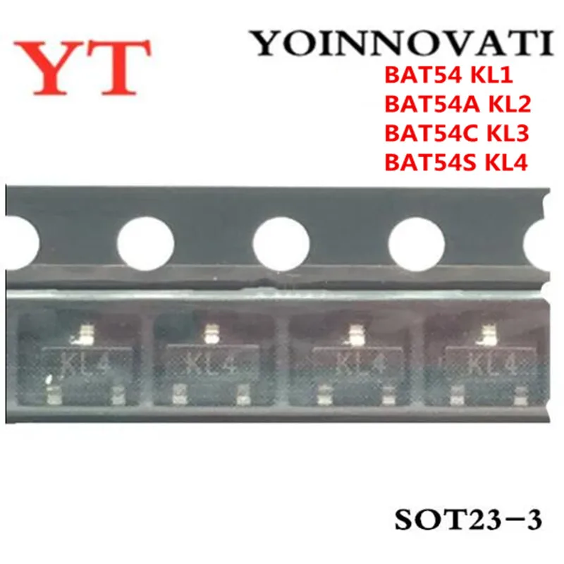 100 шт. 1000 шт. BAT54 BAT54S BAT54A BAT54C KL1 KL2 KL3 KL4 SOT23 IC лучшего качества. | AliExpress