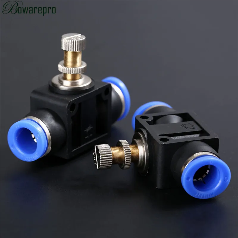 1Pc Plastic Pneumatic Fittings Throttle Valve SA 4-12mm Air Flow Speed ...