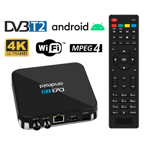 ТВ-приемник OTT DVB-T2 4K ОС Android 9.0 Android TV Box Set Top Box 4 ...