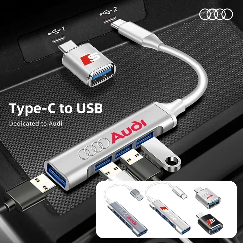 Type-C USB to USB Adapter Charge Interface Converter For Audi A4 B5 B6 ...