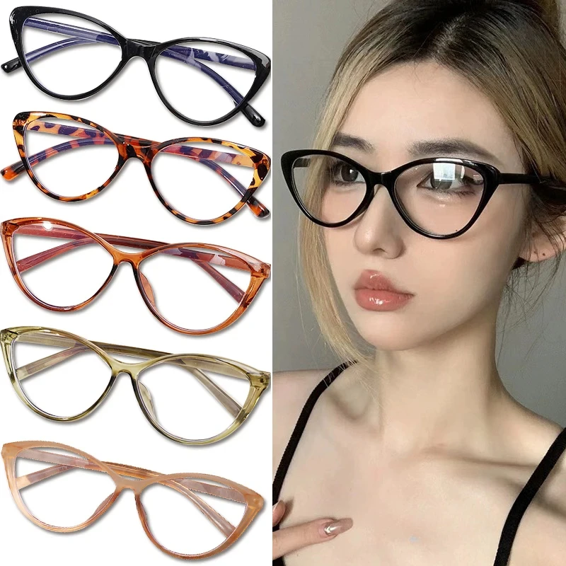 Женские прозрачные очки кошачий глаз | AliExpress