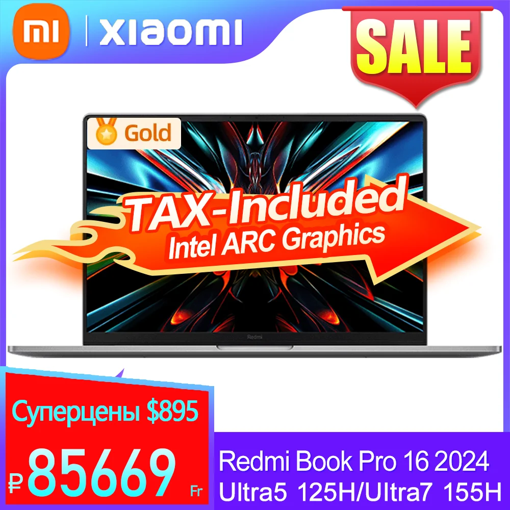 Экран Redmi Book Pro 16 2024 U5/U7 32G 1T 3,1K 165 Гц (JYU4592CN / JYU4593CN) | AliExpress