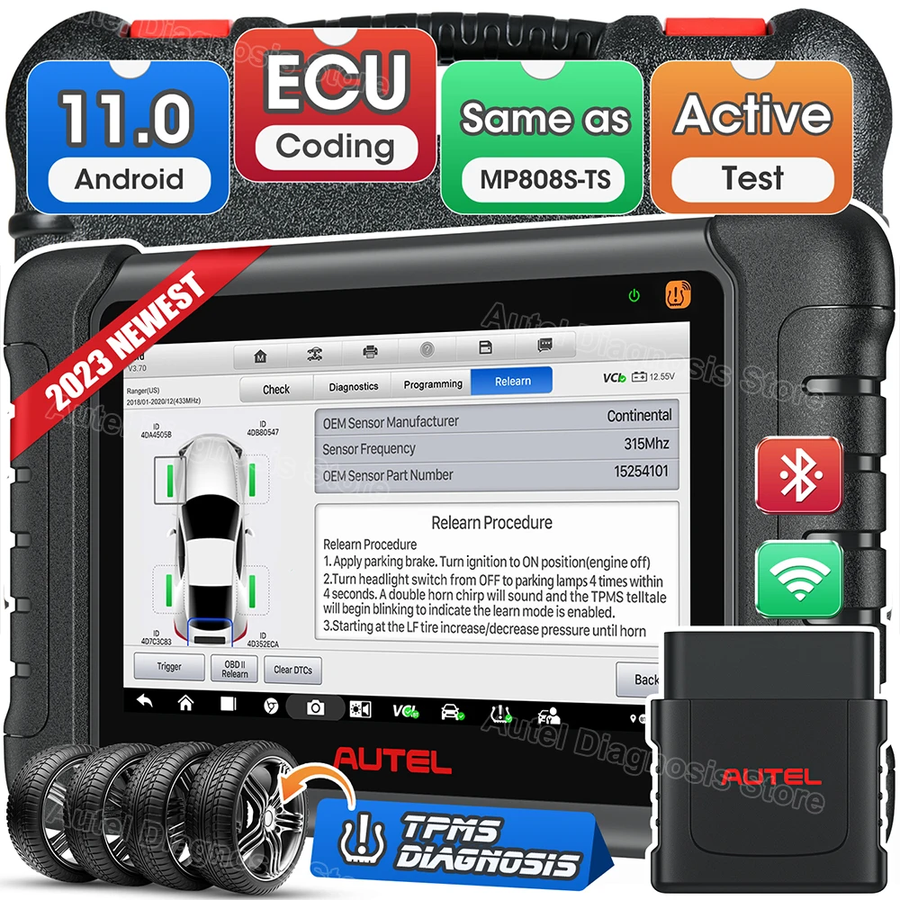 Autel maxзеркало сканер полный TPMS программируемый инструмент ECU ...