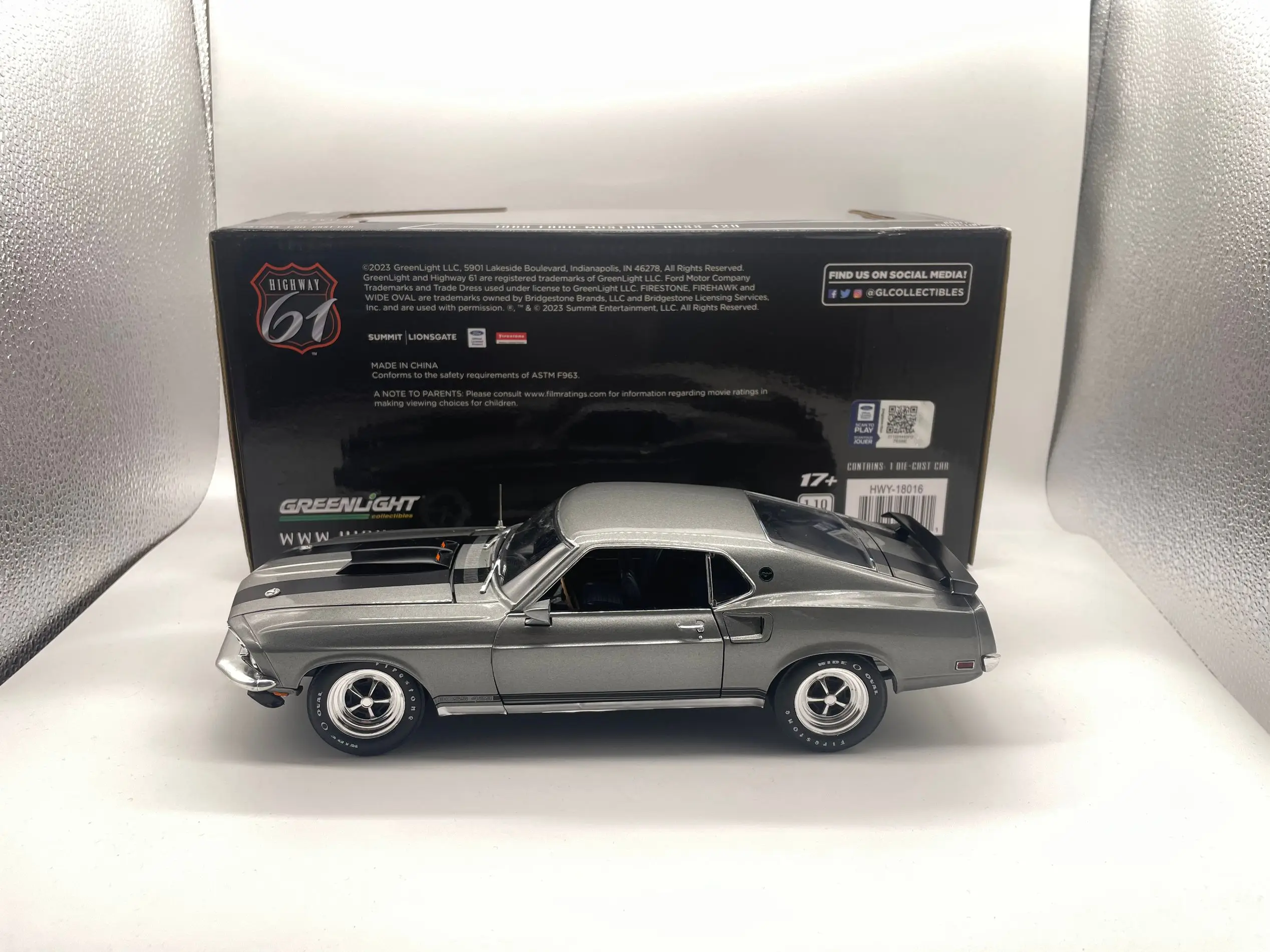 Модель автомобиля 1969 Boss 429 John Wick Highway 61 1:18 | AliExpress