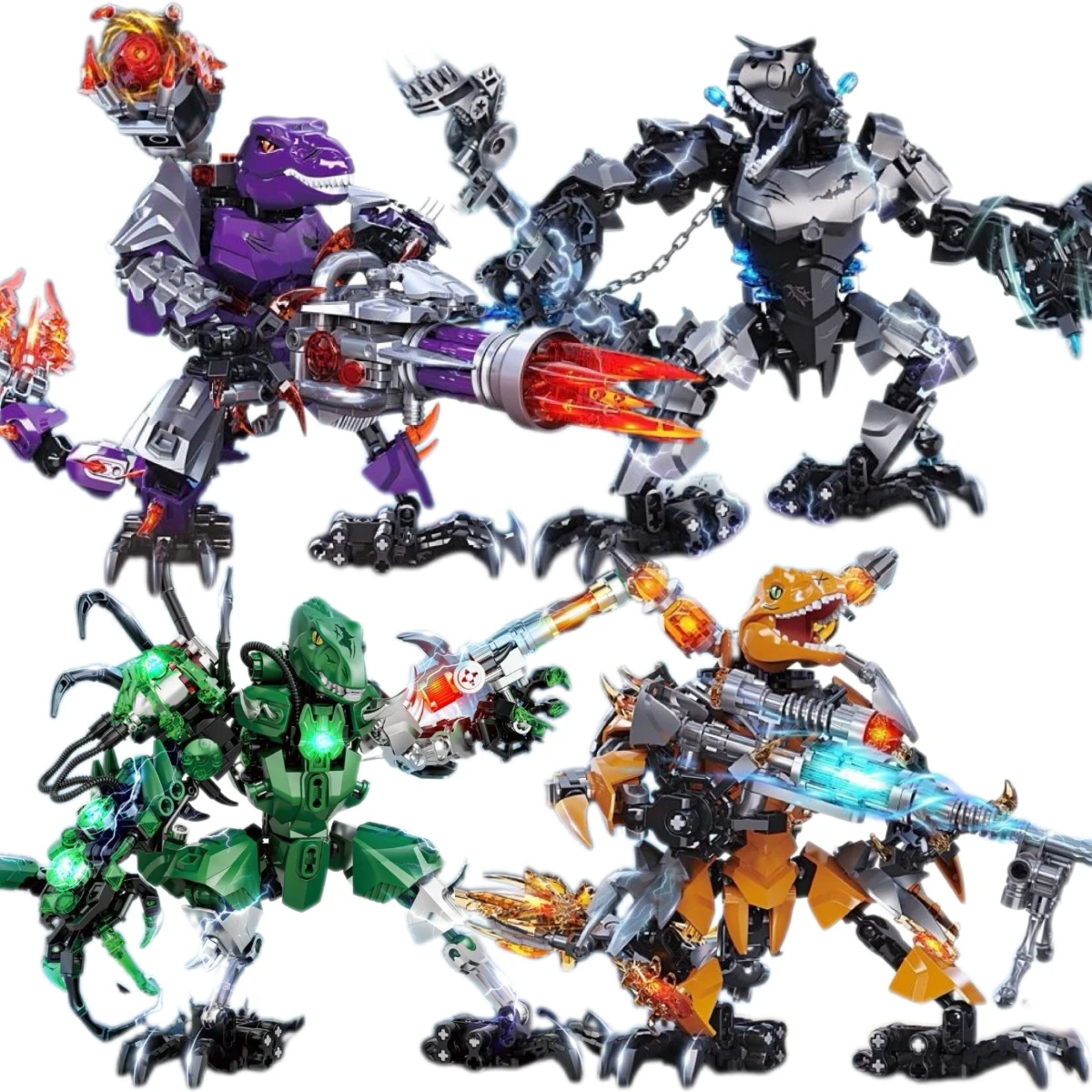 DIY MOC Biochemical Series Mech Dinosaur Building Blocks Tyrannosaurus ...