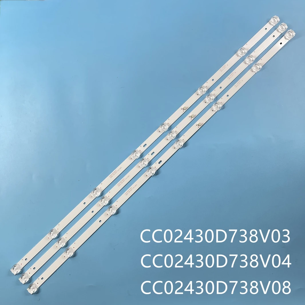 Светодиодная подсветка cc02430d738v04 43e20 3x8 для amcv le-43ztfs17 ...