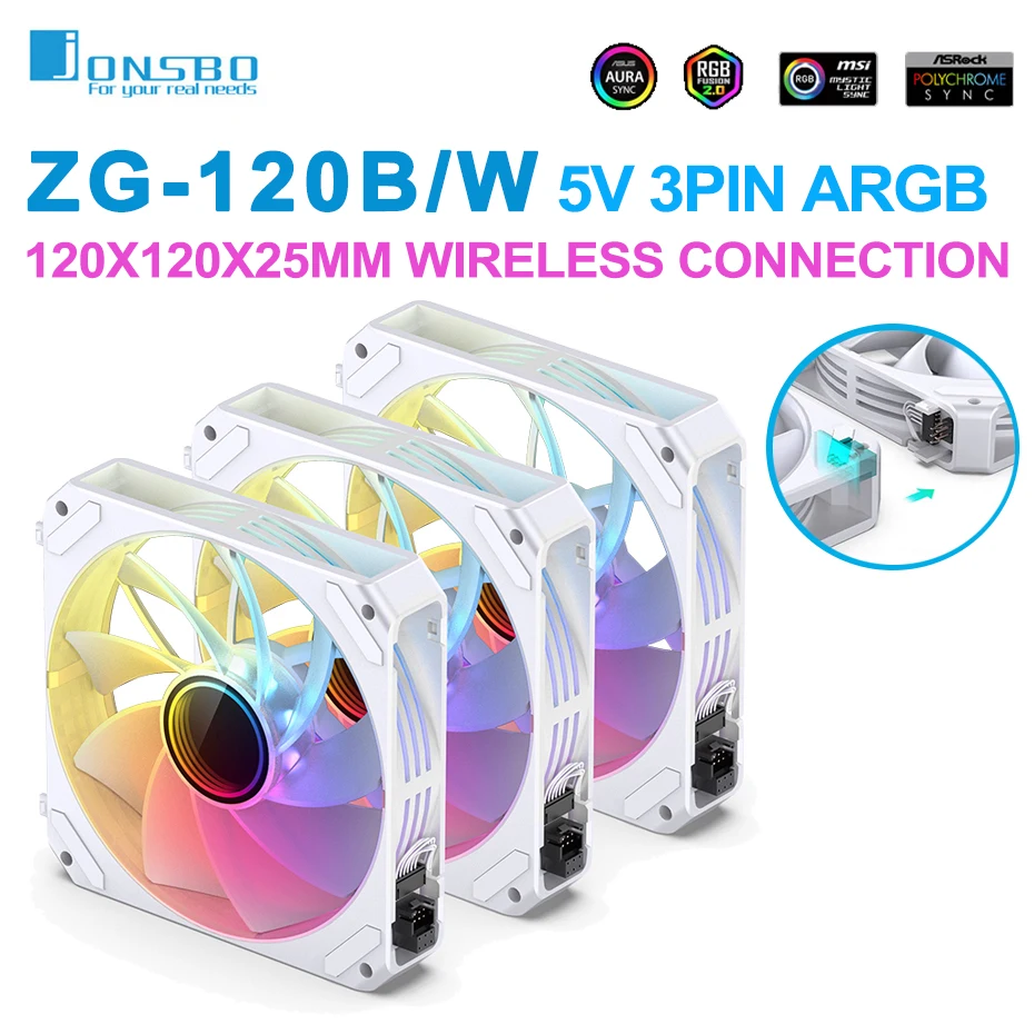 Вентилятор JONSBO ZG-120 3в1 120 мм | AliExpress