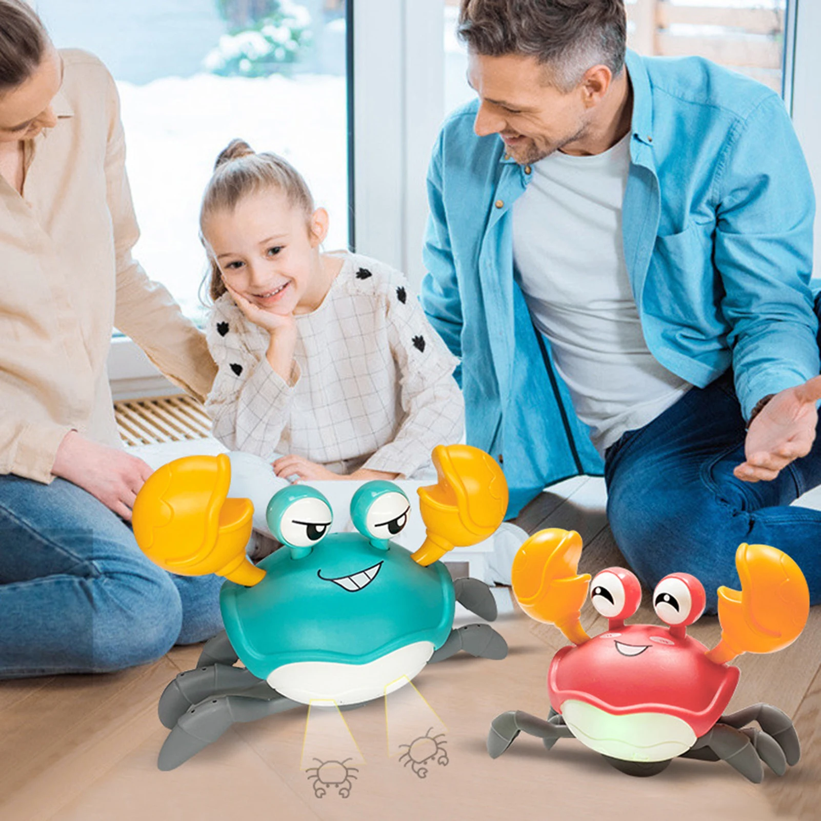 Escape Crab Induction Children Toys Electronic Musical Crawling Crab ...
