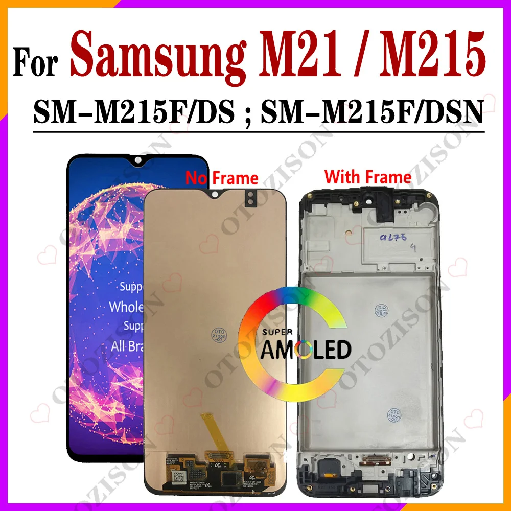 Для Samsung Galaxy M21 LCD с рамкой 2020 M215 дисплей SM-M215F/DS ЖК ...