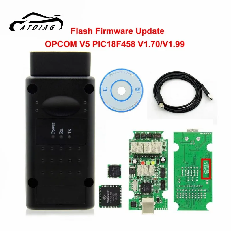 2021 200603 OPCOM V5 PIC18F458 OP COM 1.70 1.99 Поддержка прошивки ...