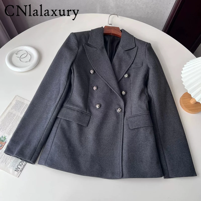 Женский серый пиджак cnlalaxury | AliExpress